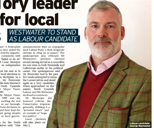 Former Tory leader sees red for local elections - PressReader