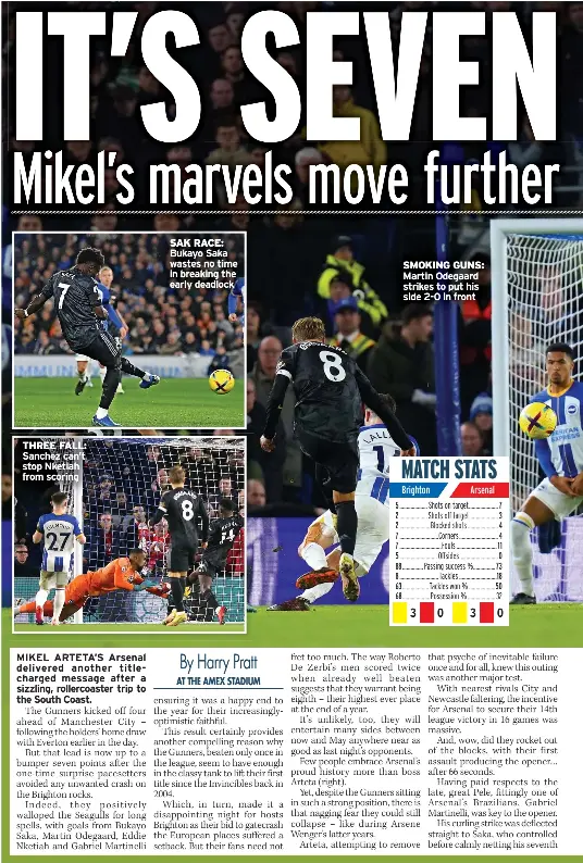 IT’S SEVEN Mikel’s marvels move further HEAVEN clear at the summit - PressReader