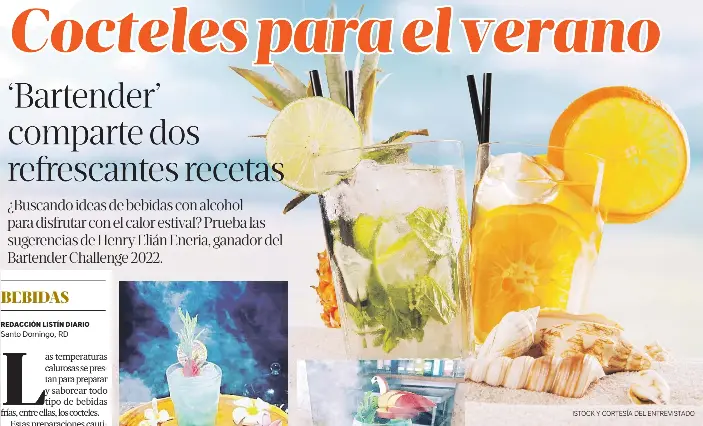 ‘Bartender’ comparte dos refrescant­es recetas - PressReader