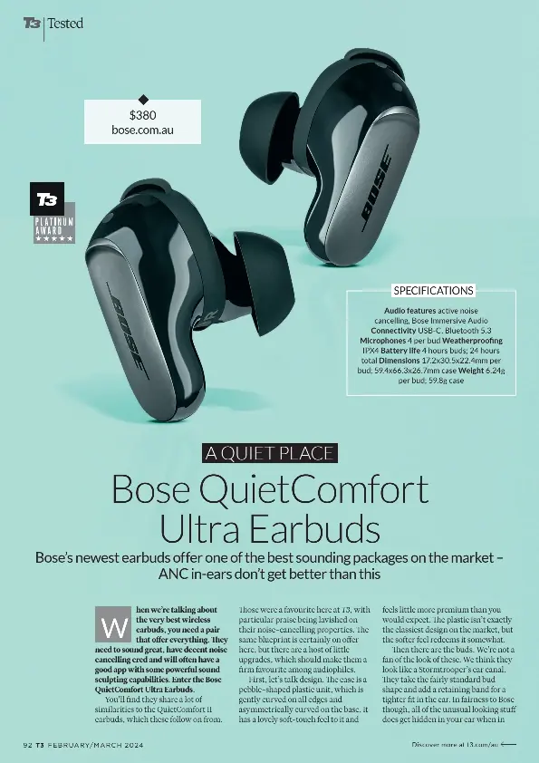 Bose QuietComfo­rt Ultra Earbuds - PressReader