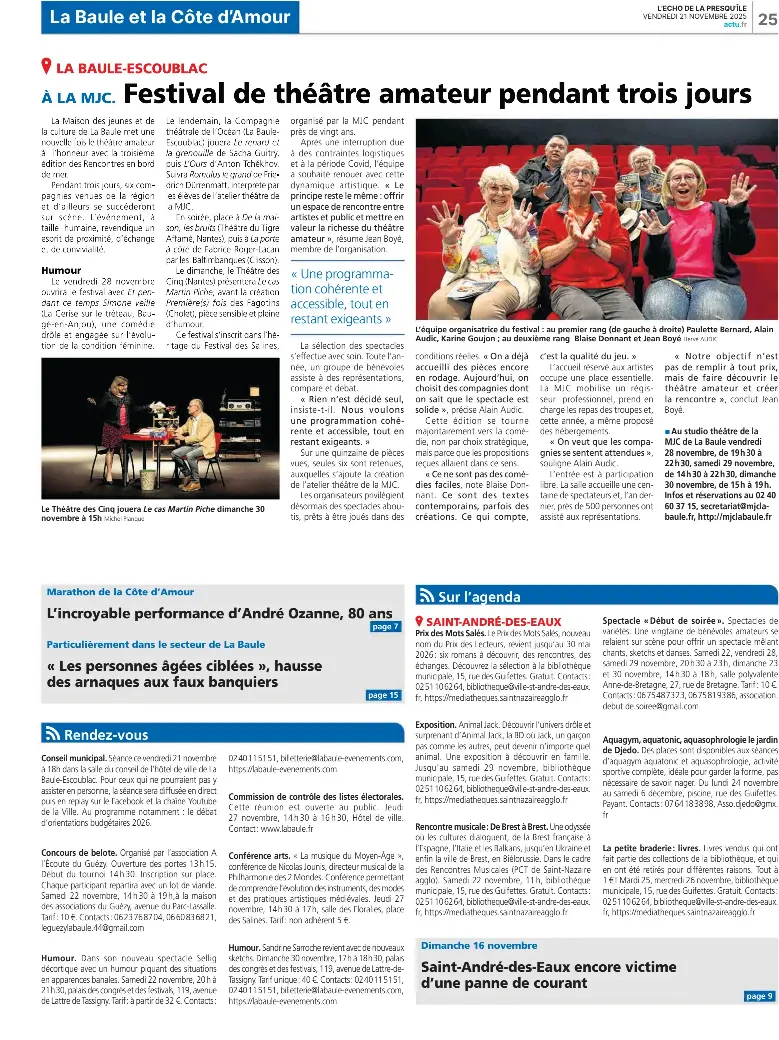 Festival de théâtre amateur pendant trois jours À LA MJC. - PressReader