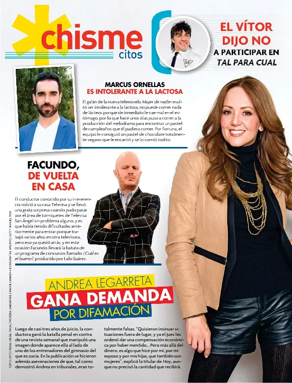 ANDREA LEGARRETA GANA DEMANDA POR DIFAMACIÓN - PressReader