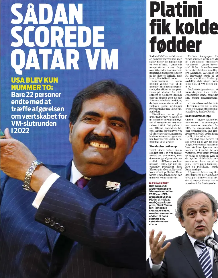 Platini fik kolde fødder - PressReader