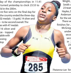 Terrelonge completes sprint double at NACAC - PressReader