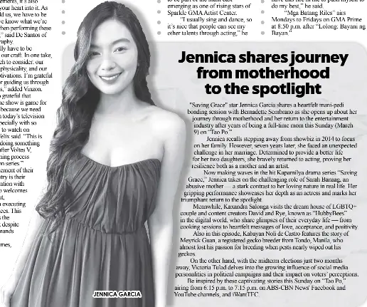 Jennica shares journey from motherhood to the spotlight - PressReader