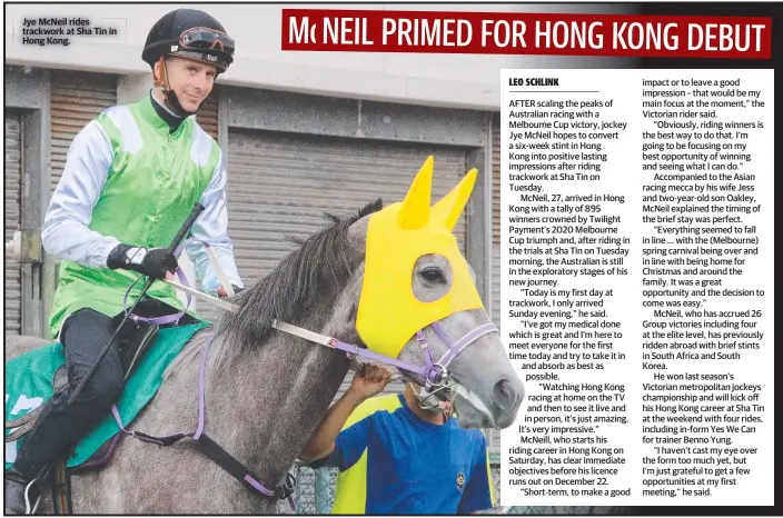 McNEIL PRIMED FOR HONG KONG DEBUT - PressReader