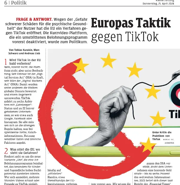 Europas Taktik gegen TikTok - PressReader