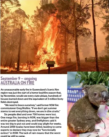September 9 — ongoing AUSTRALIA ON FIRE - PressReader
