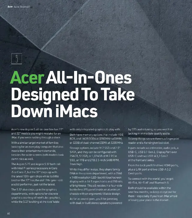 Acer All-In-Ones Designed To Take Down iMacs - PressReader