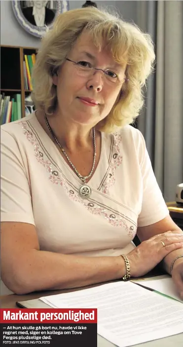 Tove Fergo død af kræft - PressReader