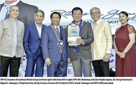 Fortune Life honors its top sales achievers - PressReader