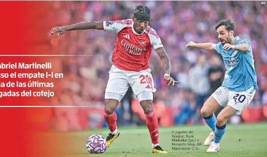 El Arsenal castiga al Manchester City sobre el final del partido ...