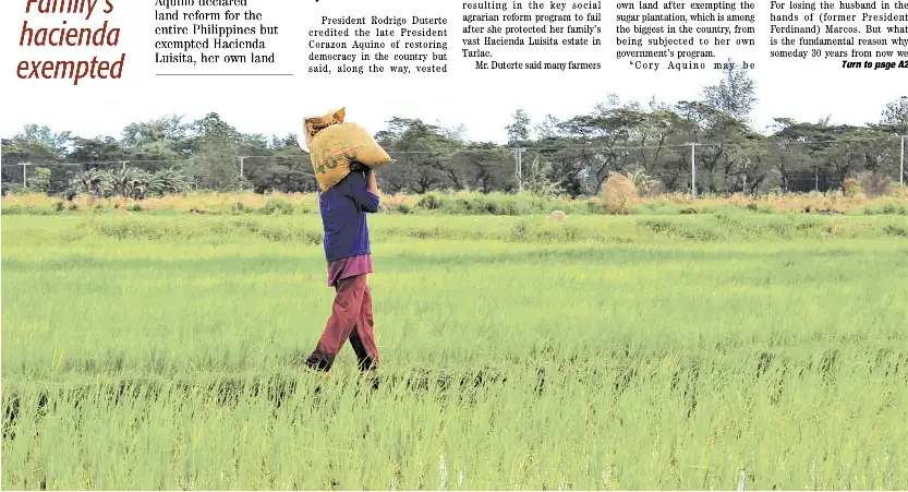 Cory killed land reform - PressReader