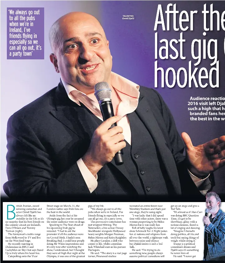 After the experience of his last gig Omid is hooked on Irish - PressReader