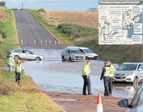 Cars stranded as heavy rain causes flooding in Angus - PressReader