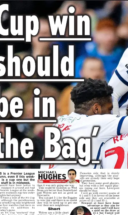 CUP WIN SHOULD BE IN THE BAG’ - PressReader