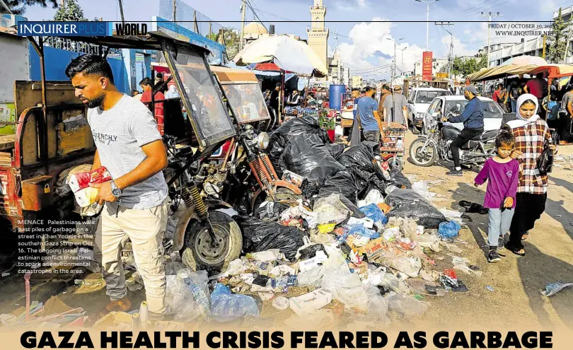 GAZA HEALTH CRISIS FEARED AS GARBAGE PILES UP, PEOPLE DRINK SALTY WATER ...