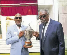 Sir Clive and Sir Viv delighted to hold World Cup trophy again ...