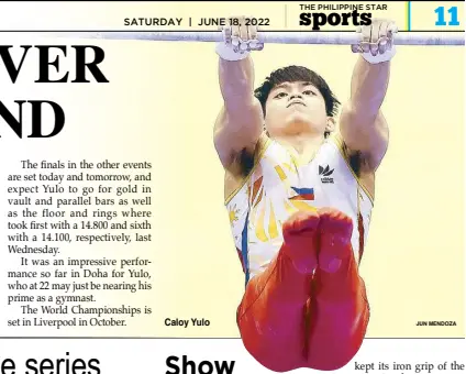 YULO WINS SILVER IN ALL-AROUND - PressReader