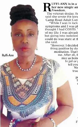 Lock-up experience inspires Ruffi-Ann’s new single - PressReader