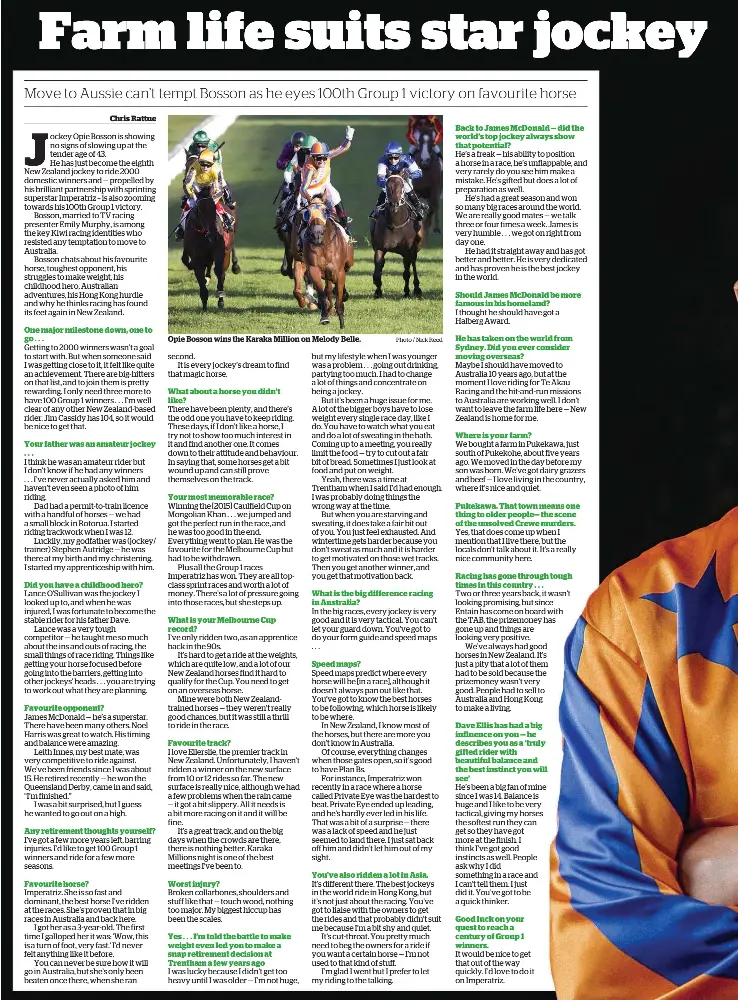 Farm life suits star jockey on winning run - PressReader