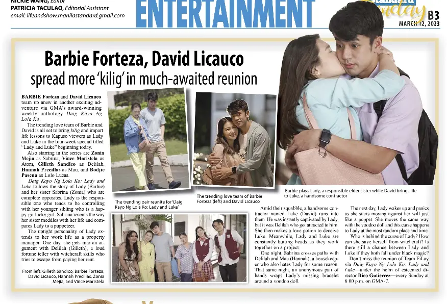 Barbie Forteza, David Licauco spread more ‘kilig’ in much-awaited reunion - PressReader