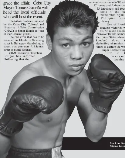 Cebu City street named after Elorde - PressReader