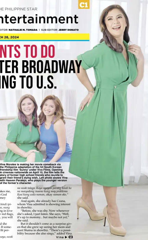 Vina Morales wants to do more theater after Broadway stint, plans moving to U.S. - PressReader