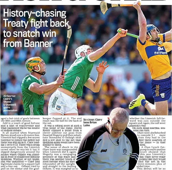 SMASH & GRAB IT! Clare had been good value for their double scores lead - PressReader