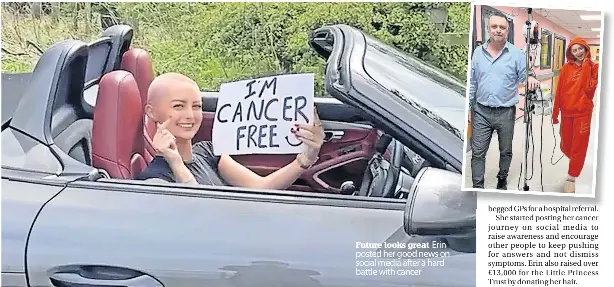 Erin’s cancer free message on the road to recovery - PressReader