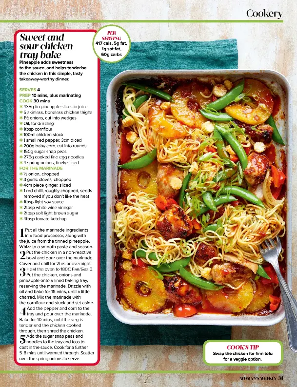 Sweet and sour chicken tray bake - PressReader