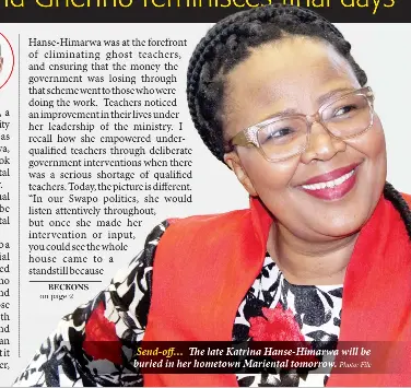 Mariental beckons Hanse-Himarwa - PressReader