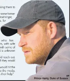 Prince Harry asked ex-girlfriend­s to help with his book –source - PressReader