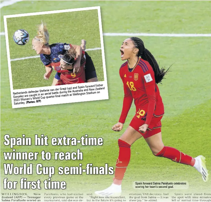Spain hit extra-time winner to reach World Cup semi-finals for first time - PressReader