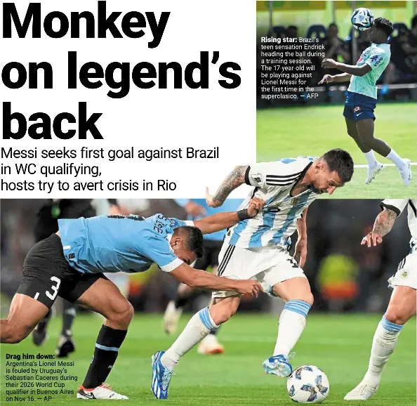 Messi has a mess to tidy up in blockbuste­r Wc qualifier against brazil. - PressReader