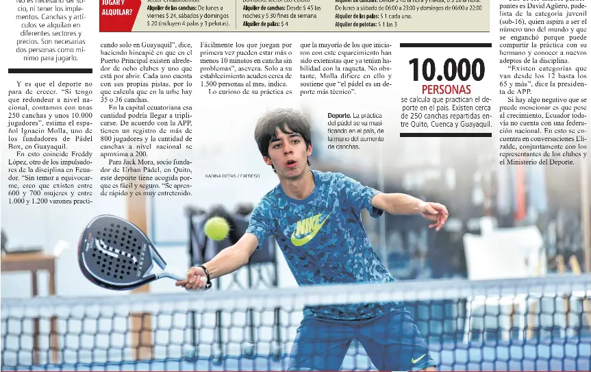 EL PÁDEL, ‘fiebre’ en expansión - PressReader