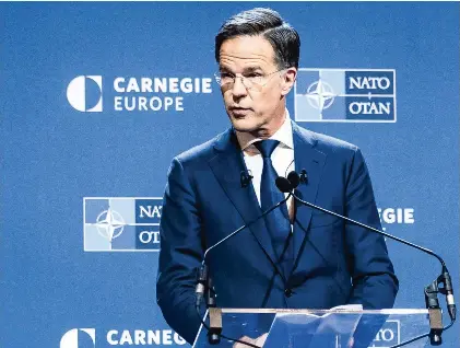 NAVO-chef Rutte ziet oorlogsgev­aar ‘in volle vaart op ons afkomen’ - PressReader