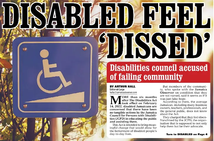 DISABLED FEEL ‘DISSED’ - PressReader