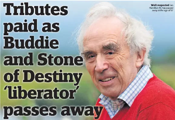 Tributes paid as Buddie and Stone of Destiny ‘liberator’ passes away ...