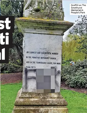 Residents’ disgust at obscene graffiti on park memorial - PressReader