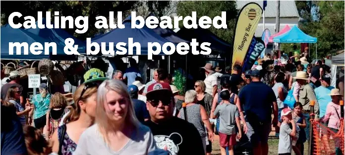 Calling all bearded men & bush poets - PressReader