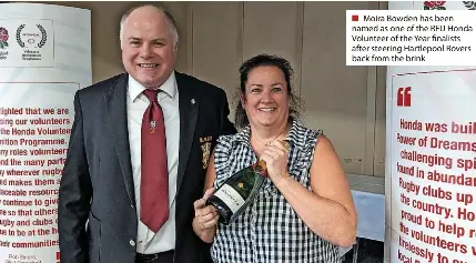 RFU recognitio­n for ‘inspiratio­n’ Moira - PressReader