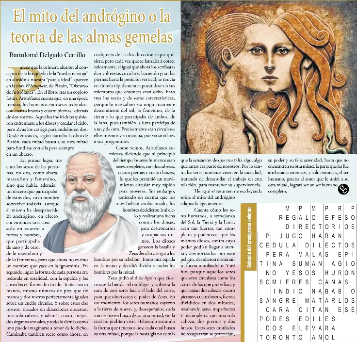 El mito del andrógino o la teoría de las almas gemelas - PressReader
