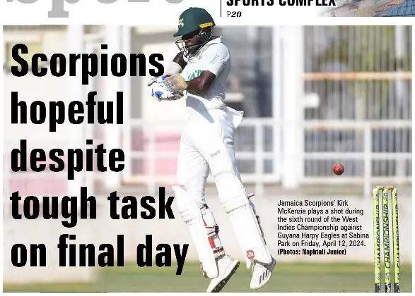 Scorpions hopeful despite tough task on final day - PressReader