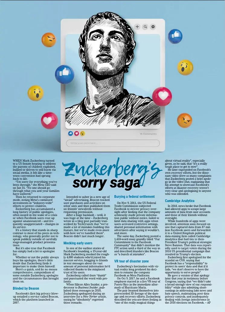 Zuckerberg's sorry saga - PressReader
