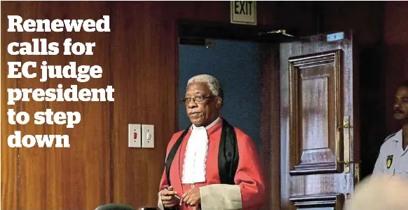 Renewed calls for EC judge president to step down - PressReader