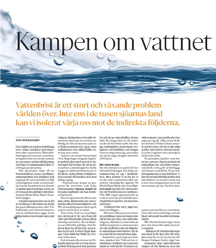Kampen om vattnet förs till sista droppen - PressReader