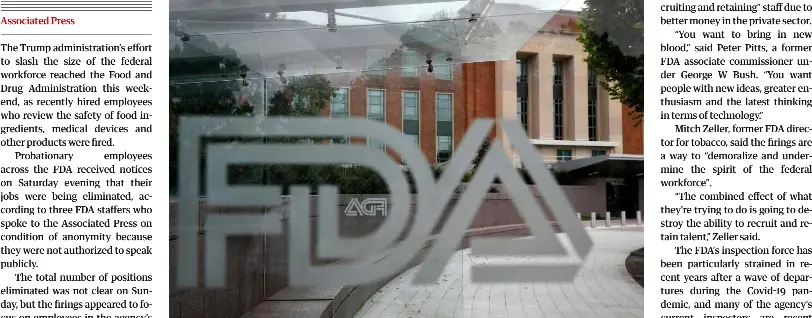 Trump cuts reach FDA workers focused on food safety and medical devices ...