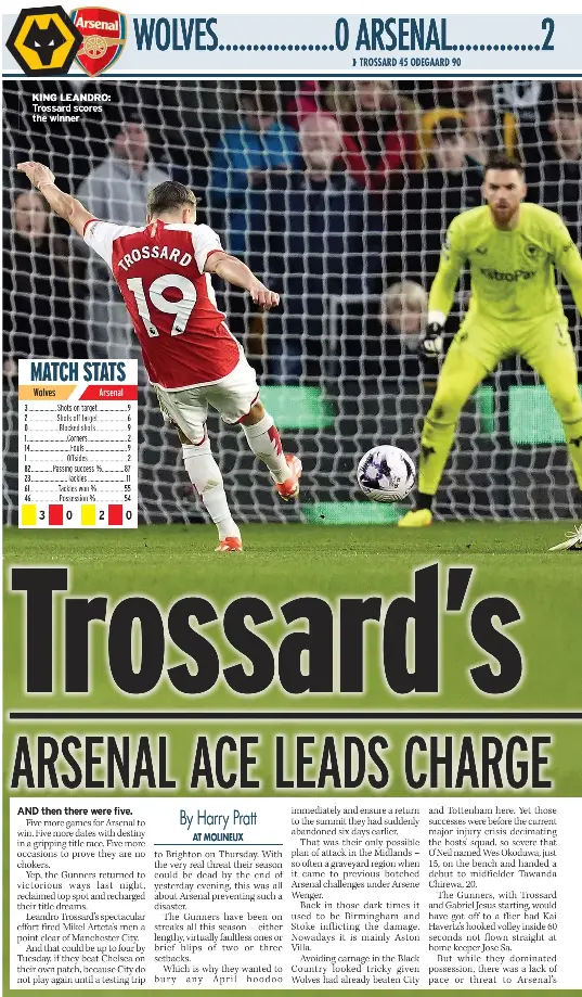 Trossard’s ARSENAL ACE LEADS CHARGE - PressReader