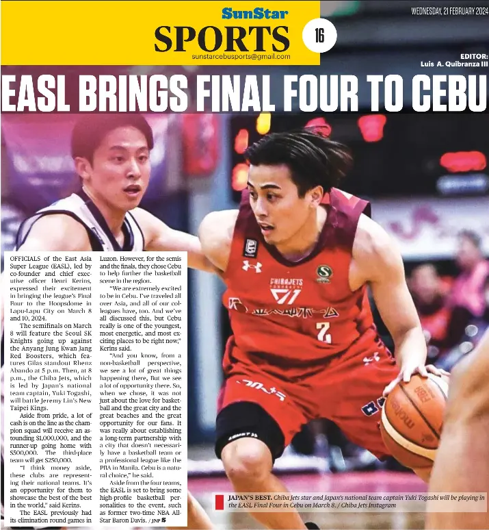 EASL BRINGS FINAL FOUR TO CEBU - PressReader